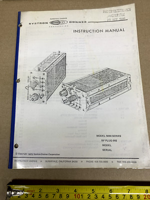 Manuals & Books - Systron Donner Model