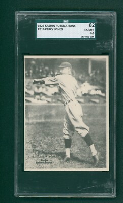 1929 Kashin Baseball Card - R316 Percy Jones, SGC 6.5 EX/MT+ | eBay