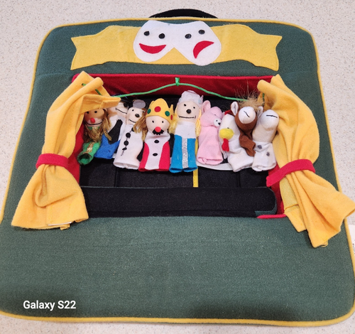 Tabletop Puppet Show Including 9 colorful finger puppets | eBay