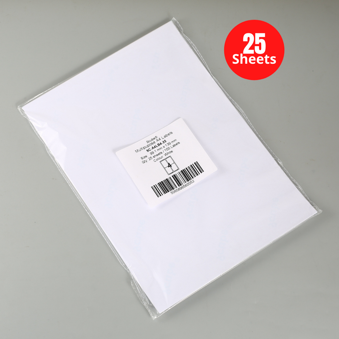 A4 Labels 24 Per Sheet - Self Adhesive Sticky White Stickers Address ...