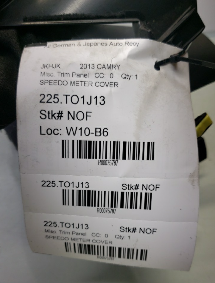 2012–2014 Toyota Camry OEM Speedometer Trim Bezel Cover Panel 45286 ...