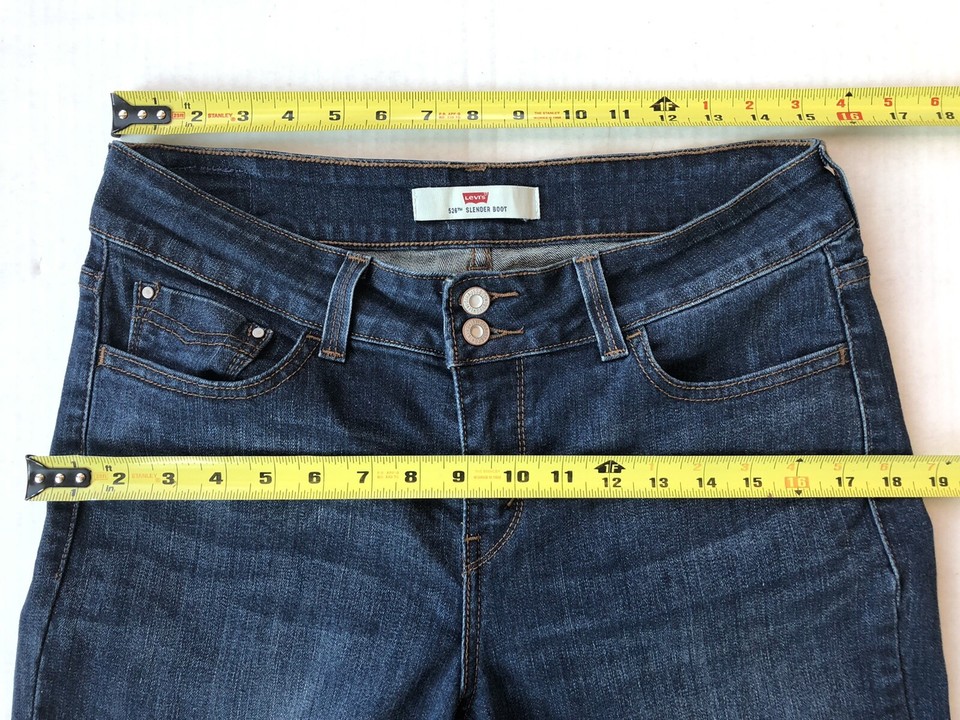 Levis 526 Slender Boot Cut Jeans Womens Size 8 31 x 32.5 Stretch Flap ...