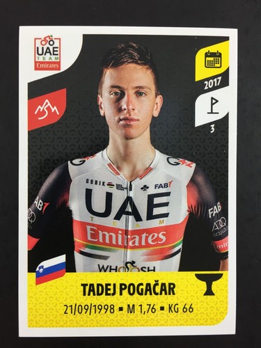 Tadej Pogacar Rookie RC Sticker Panini Tour De France 2021 #355 | eBay