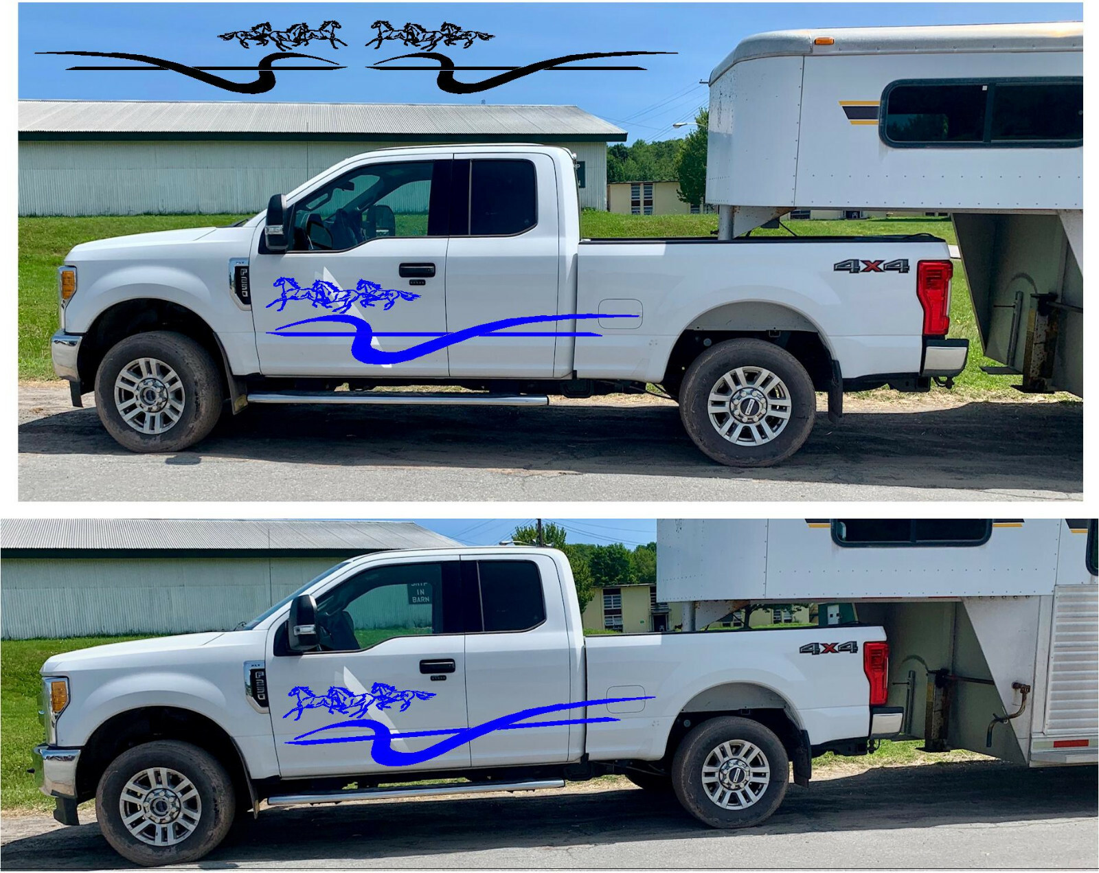 3 Horses Farm tribal graphics decal decals fit Dodge Ram Mustang F150 ...