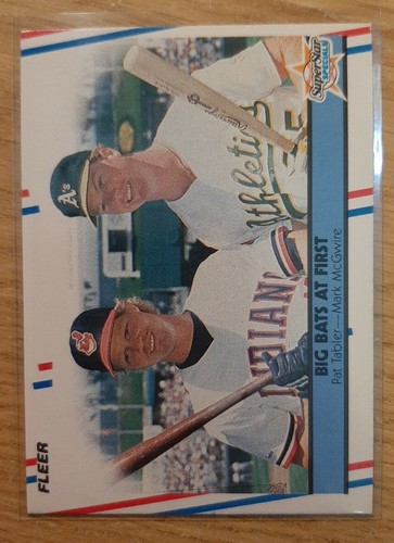 1988 FLEER PAT TABLER MARK MCGWIRE SUPER STAR SPECIALS #633 INDIANS ...