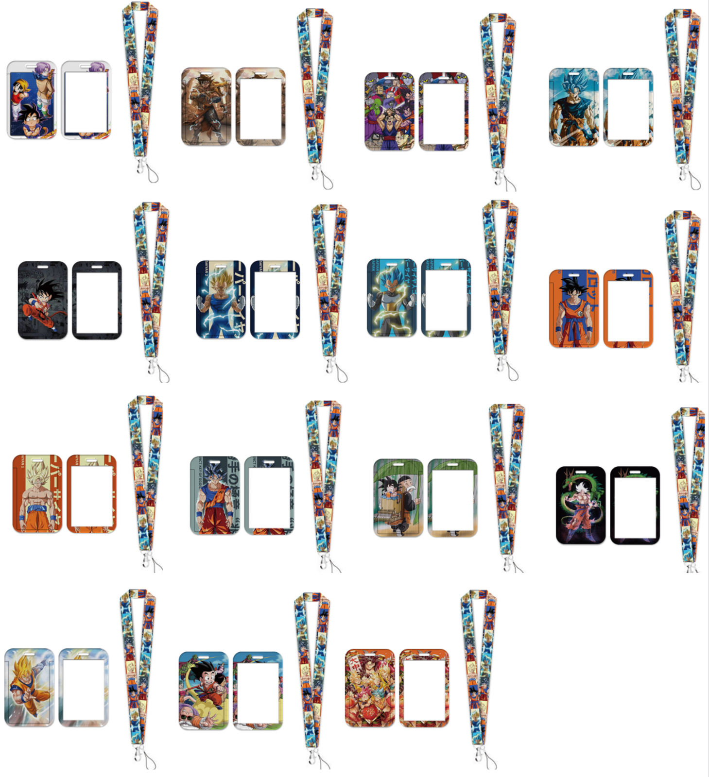 lot anime boys mix key chain Lanyard acrylic ID Badge Holder Key Neck ...