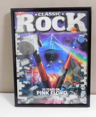 Framed Pink Floyd Lenticular 3D Cover Art Classic Rock Magazine #139 ...