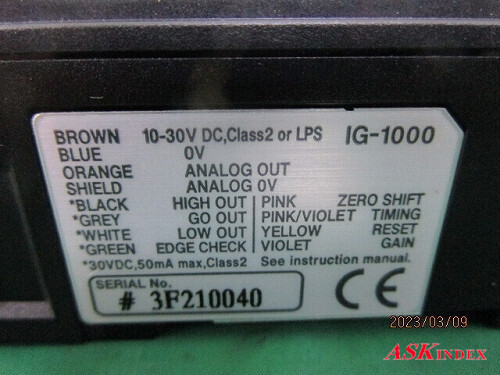 KEYENCE CCD transmission type laser sensor head + amplifier unit IG-028 ...