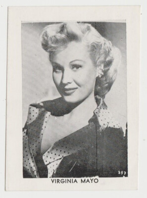 Virginia Mayo 1950s Anonymous Trading Card issue, like Popcorn Card ...