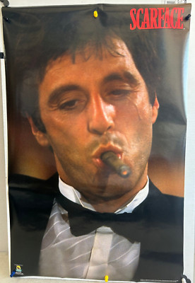 ROLLED SCARFACE PORTRAIT CIGAR AL PACINO MOVIE 22X34 POSTER SCORPIO ...
