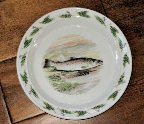 Portmeirion Compleat Angler Fern Gr. Lake Trout Salad Plate 8.5 William ...
