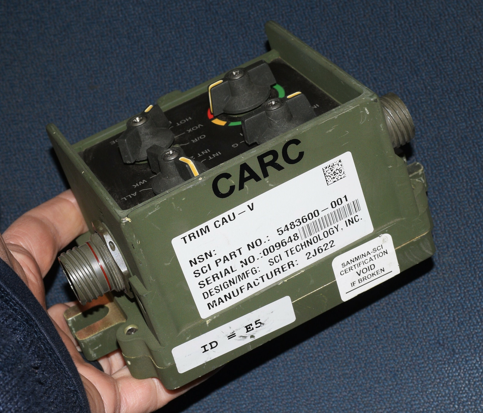 SCI TOCNET-V MILITARY INTERCOM TACTICAL COMM CREW STATION 5895-01-605-8816 VIC-3 | eBay