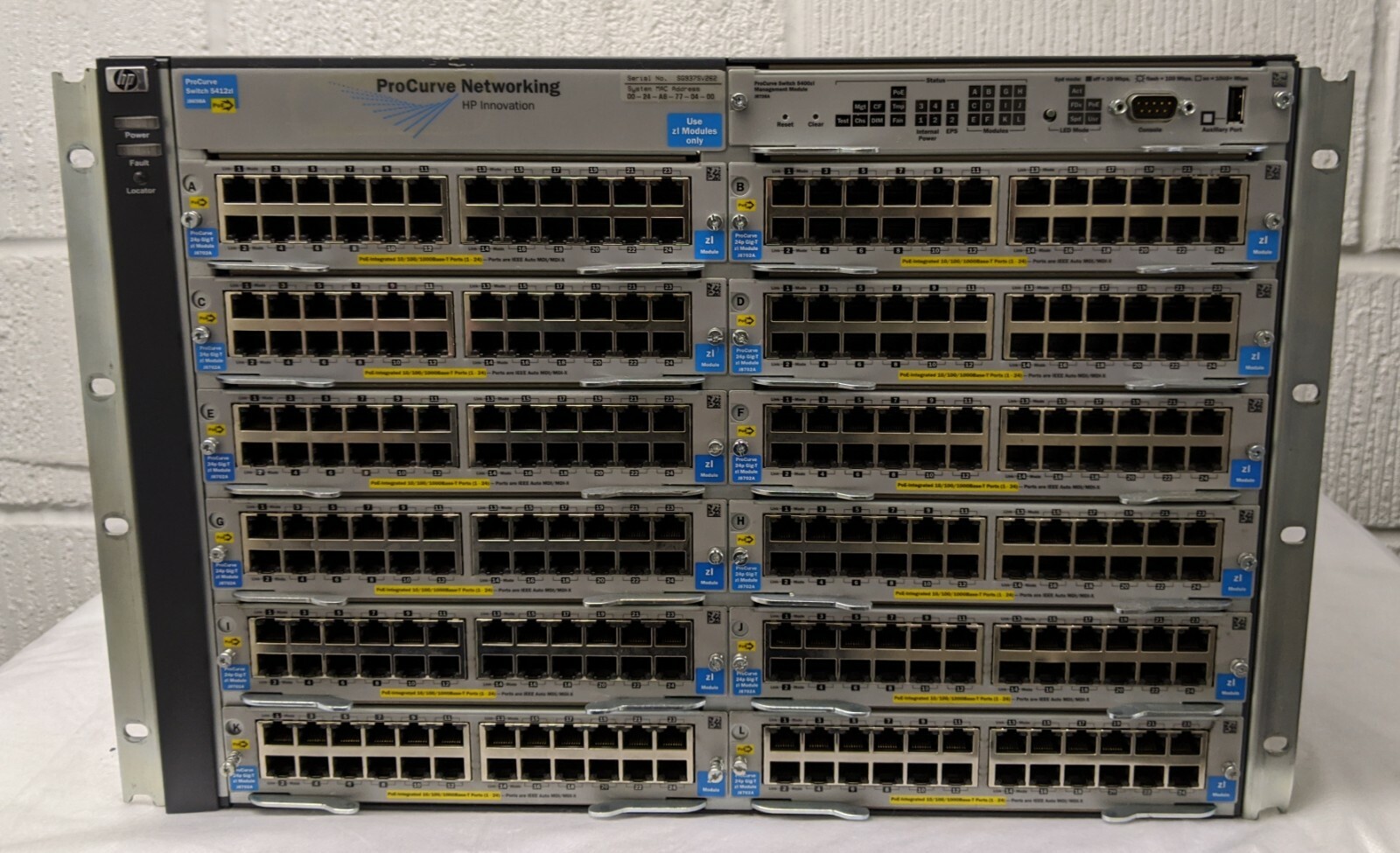 HP 5400zl 5412zl Network Switch J8698A J8726A 4x J8712A x12 J8702A ...