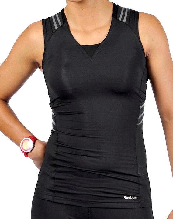 Reebok Shapewear Girl Compression Tank Top Shirt Vest Children Black | eBay