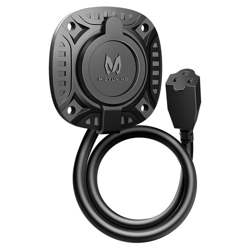 13A AC Power Port Plug Inlet w/16" Electrical Extension Cord for RV ...