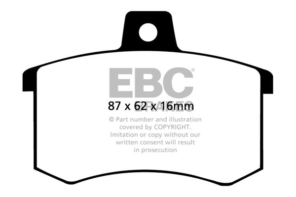 EBC Redstuff Rear Brake Pads for Audi 200 Quattro 2.2T 20v UFO Front ...
