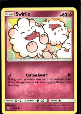 Pokemon Swirlix 153/236 Cosmic Eclipse Non Holo Common 2 Card Lot | eBay