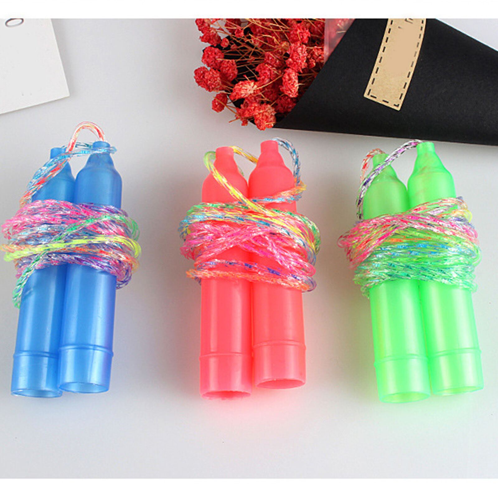 Kids Jump Rope Skipping Rope Adjustable Length Knot Free Jumping Rope ...