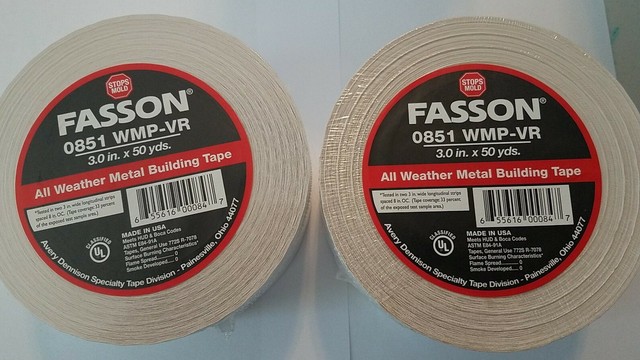 Fasson 0800 2.5 Inch X 60 Yards HVAC Foil Duct Tape 2 Rolls for sale ...