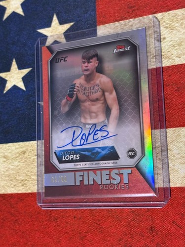2024 UFC TOPPS FINEST Diego Lopes FINEST ROOKIES AUTOGRAPH /99 RC RFA ...