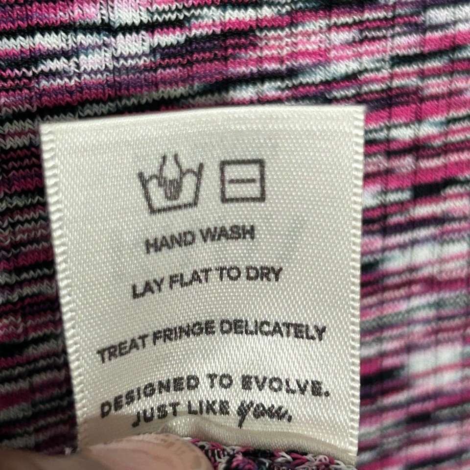 NEW KADA The Space Dye Ribbed Midi Dress Size Medium Berry Pink Black Baddie | eBay