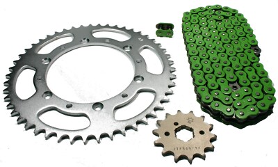 Kawasaki KX250, 1992-1993, Green O-Ring Chain and Sprocket Set - KX 250 ...