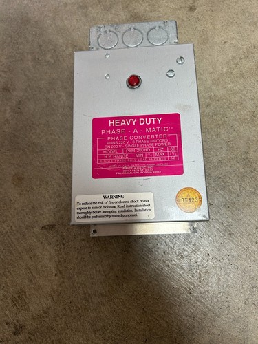 USED PHASE-A-MATIC STATIC PHASE CONVERTER PAM-200 | eBay