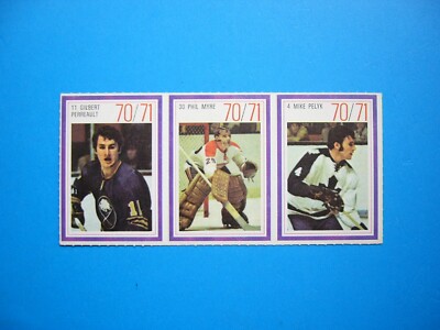 1970/71 ESSO POWER PLAYERS STAMP PANEL GILBERT PERREAULT RC PHIL MYRE ...