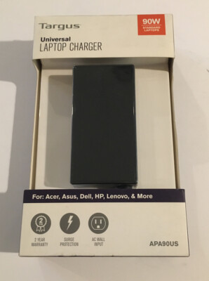 Targus Universal Laptop Computer Charger Adapter 90W Lenovo Dell HP ...