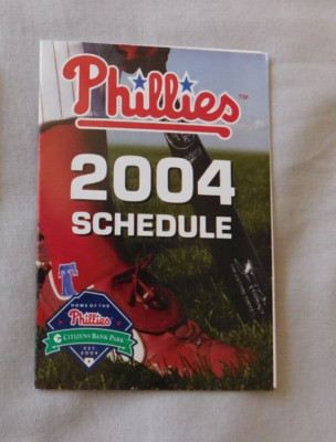 2004 Philadelphia Phillies Pocket Schedule | eBay