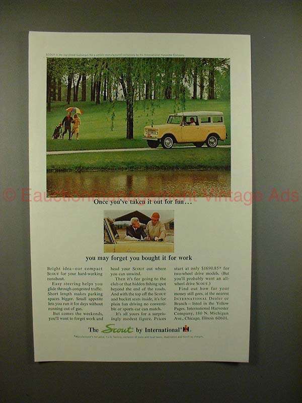 1964 International Harvester Scout Ad - Out for Fun!! | eBay