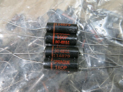 1 pcs SPRAGUE 160P .047uF 400DC 400VDC black beauty capacitor(0.047 ...