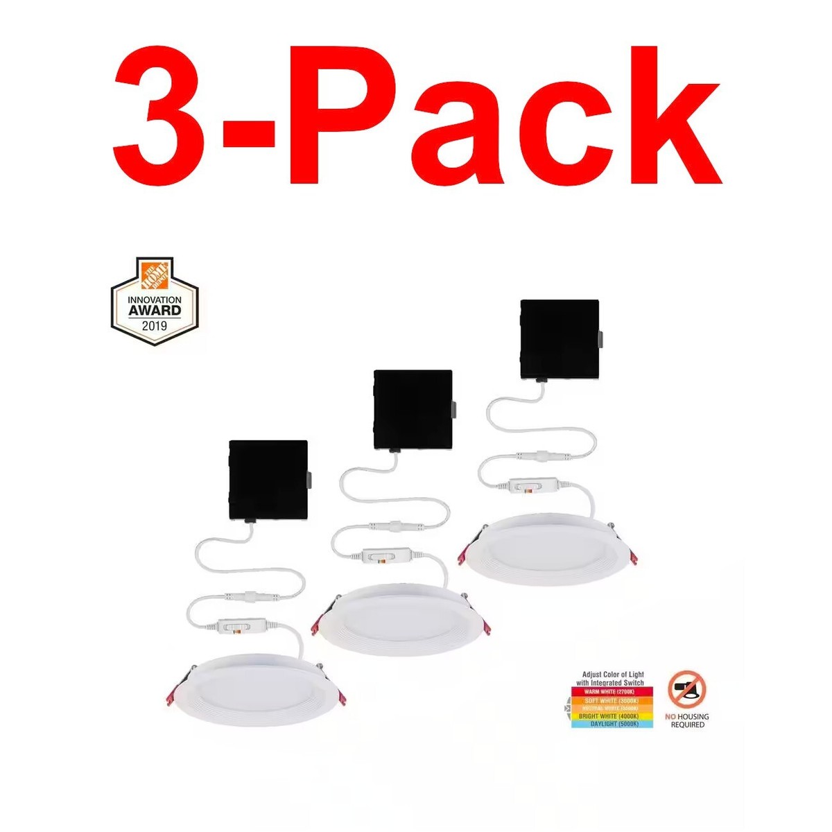 Commercial Electric Bluetooth 4 In 65w Equivalent White Integrated Led