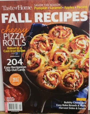 Taste of Home Fall Recipes Fall 2020 Cheesy Pizza Rolls Pumpkin FREE ...