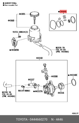 Genuine OE power steering repair kit, 0444660270 for TOYOTA 04446-60270 ...