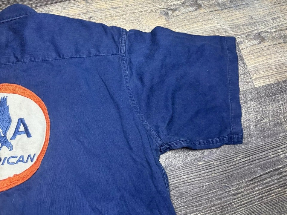 Vintage American Airlines Mechanic Work Wear Shirt Size Med W/Large ...