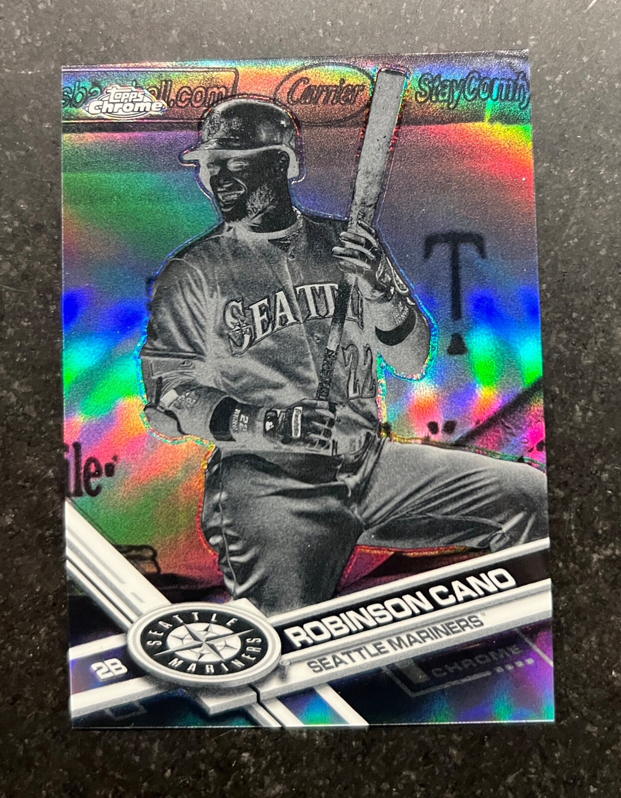 2017 Topps Chrome Negative Refractor Robinson Cano #90 | eBay