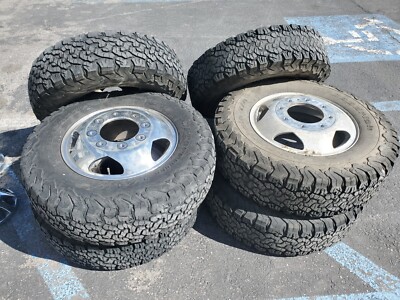 17" GMC SIERRA HD 3500 DUALLY DRW WHEELS BFG KO2 A/T TIRES OEM CHEVY ...