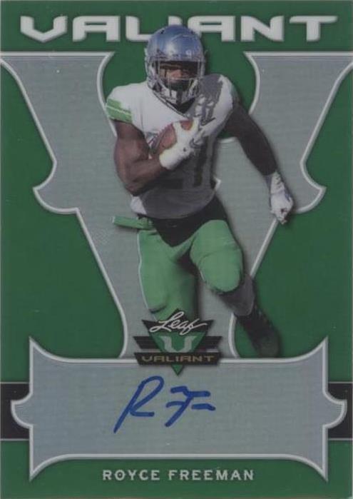 2018 Leaf Valiant - Royce Freeman #BA-RF1 Green /60 (AU, RC) for sale ...