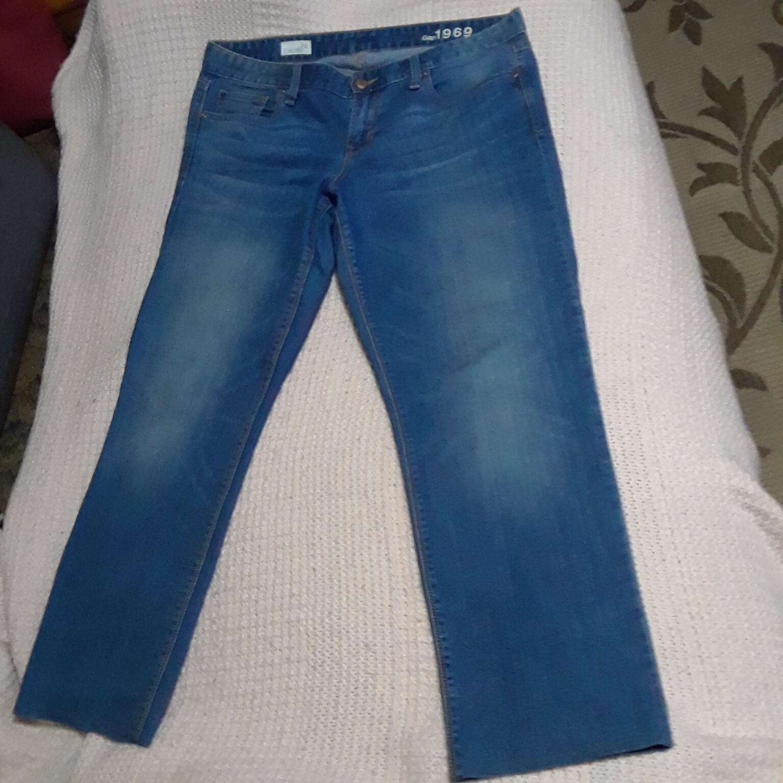 GAP 1969 WOMENS JEANS SIZE 32R REAL STRAIGHT 27 INCH LONG | eBay