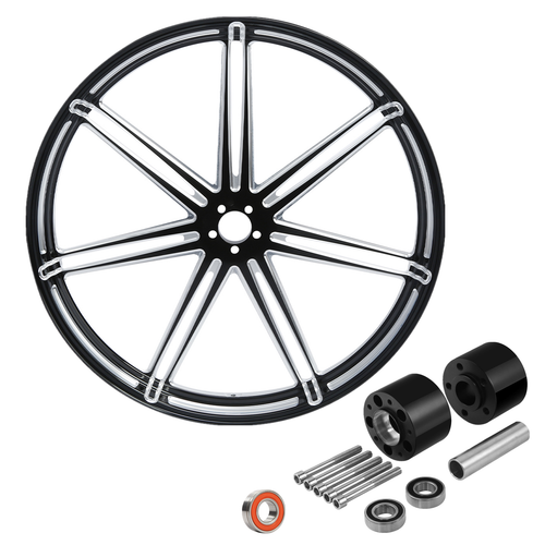 23" X 3.5'' Front Wheel Rim Hub & Dual Disc Fit For Harley Touring 08 ...