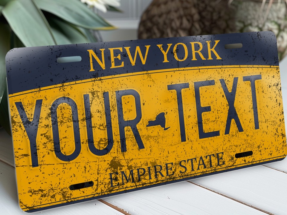 Custom State License Plate | Personalized 50 States | Vintage or Clean ...