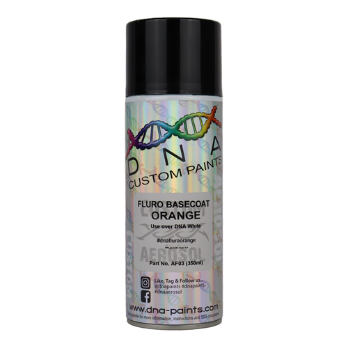 DNA PAINTS Fluro Basecoat Spray Paint 350ml Aerosol Fluorescent Orange ...
