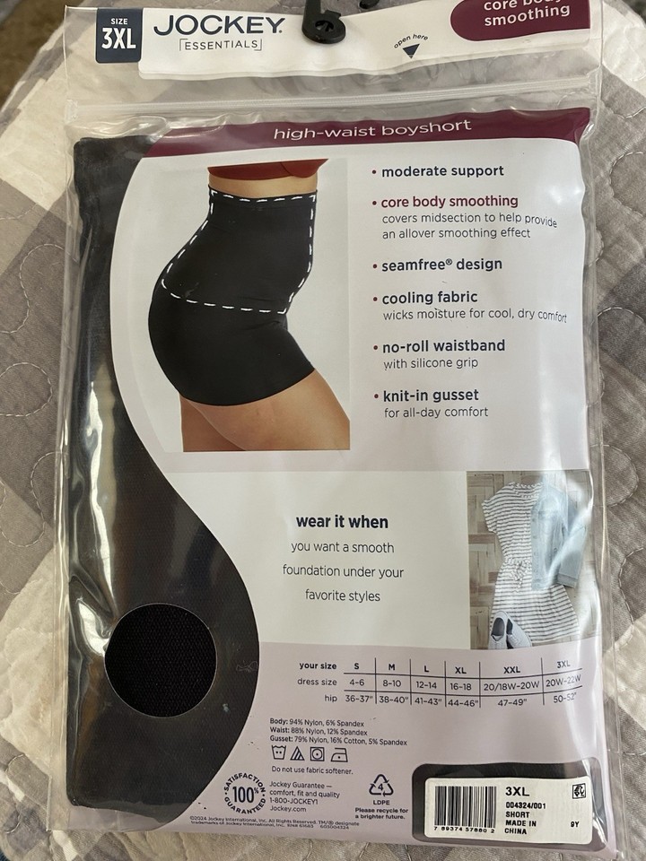 Jockey Essentials Core Body Smoothing High Waist Boy Short 3XL Beige | eBay