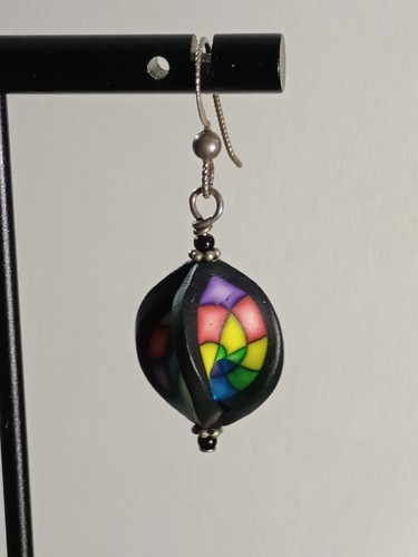 Jennifer Patterson Polymer Clay Stained Glass Look Mobius Pendant ...