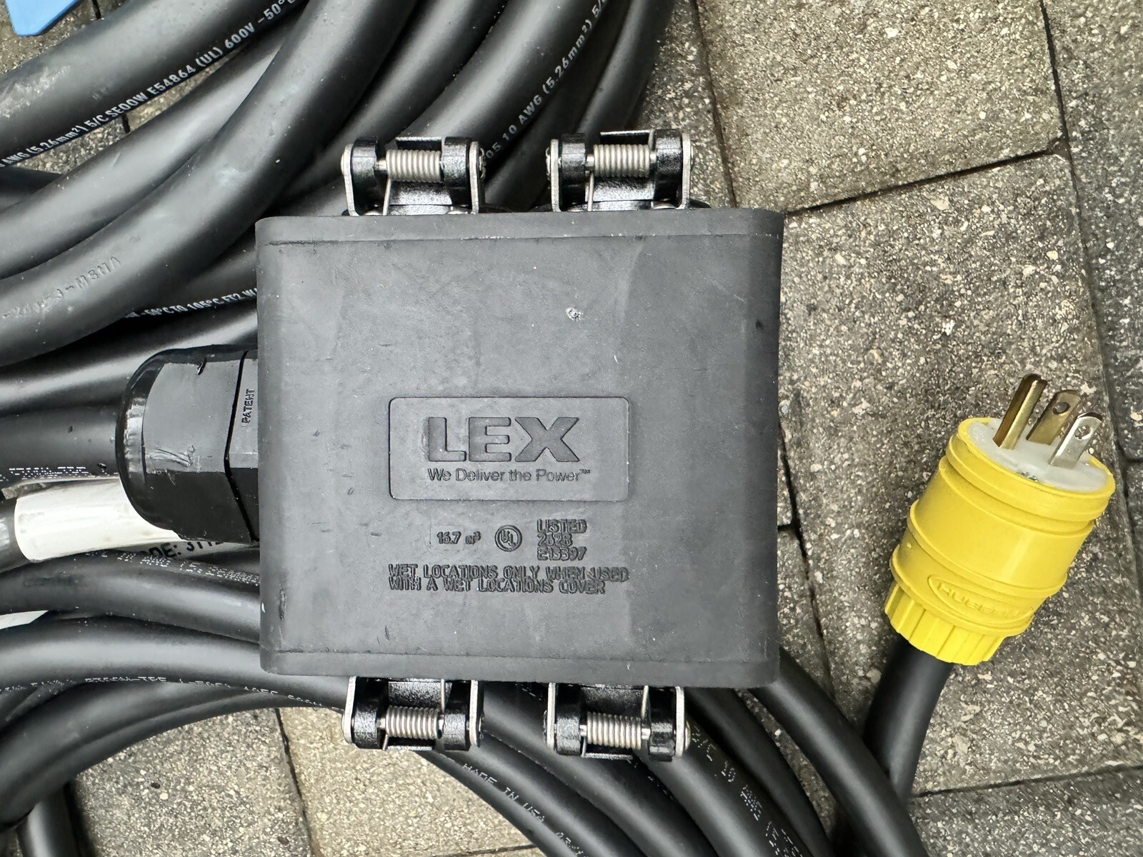 LEX DB-30NA-AQQ-S3 5kw 30amp Power Distribution Box w/ Two 50’ 10 AWG ...