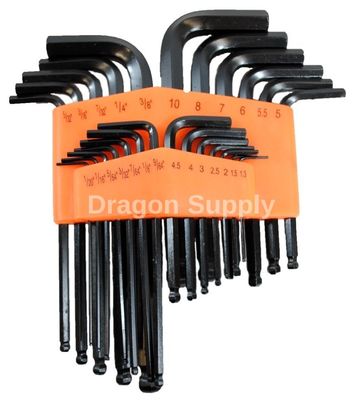 NEW 25pc Ball End HEX KEY ALLEN Wrench Set. SAE & METRIC | eBay