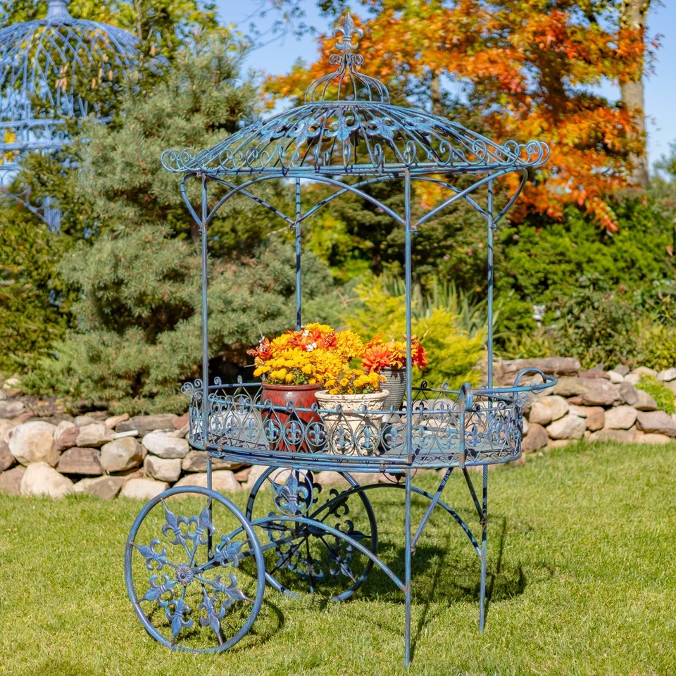 Large Parisian Flower Cart with Fleur-De-Lis Details "La Rochelle" | eBay