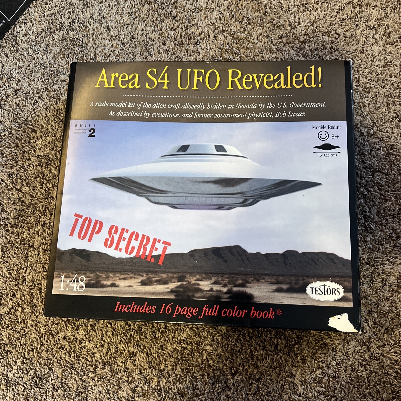 TESTORS Area S4 UFO Revealed 1:48 Scale Model Kit 576 - Sealed Contents ...