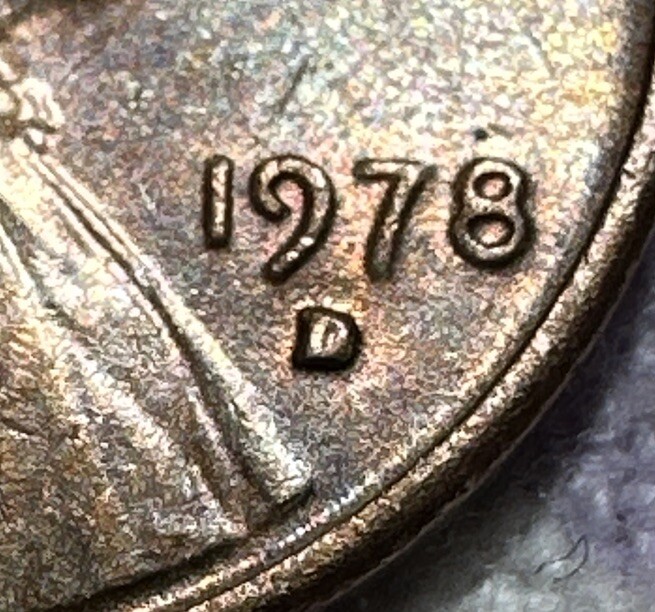 1978 D PENNY Denver Mint Rare Filled Mint Mark | eBay